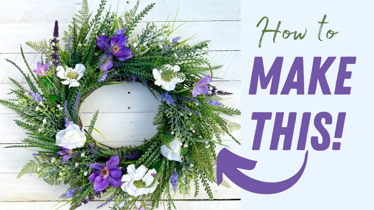 How to Make a Spring Wildflower Wreath/ DIY wreath making tutorial ...