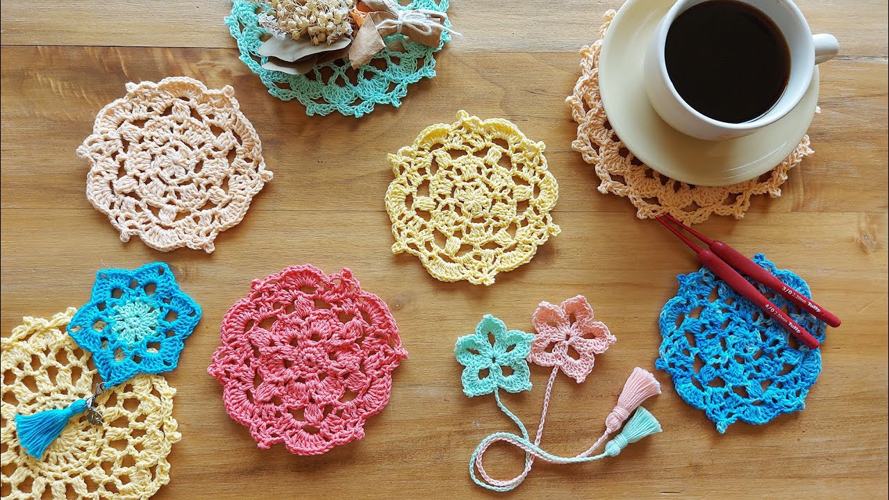 [ENG SUB] Easy Crochet Lace Coaster - Posavasos con patron gratuito ...
