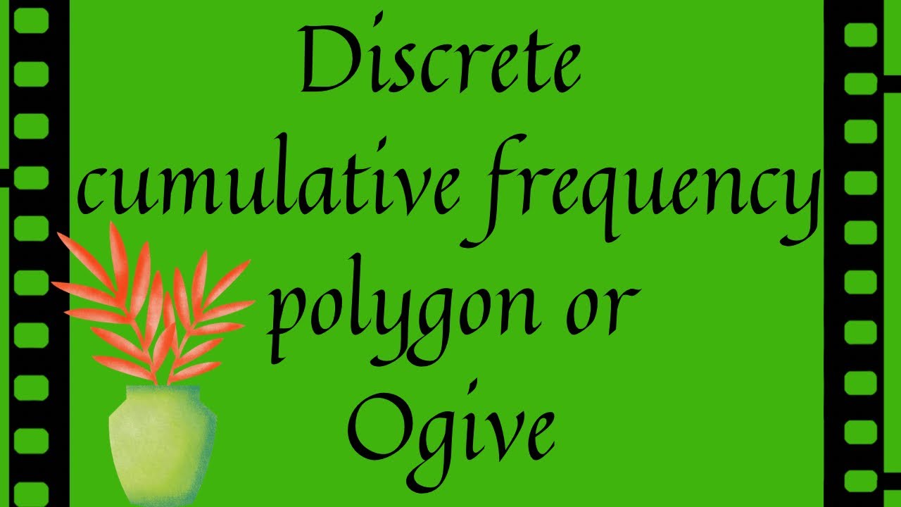 Discrete cumulative frequency polygon or Ogive | by Ms Nabeela Khan ...