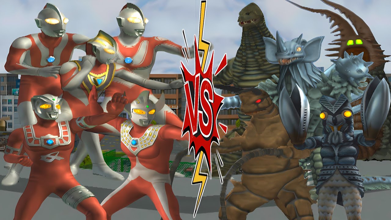 ULTRAMAN JACK VS REDKING, TARO VS GUDON, GAIA VS TYRANT, LEO VS BALTAN ...