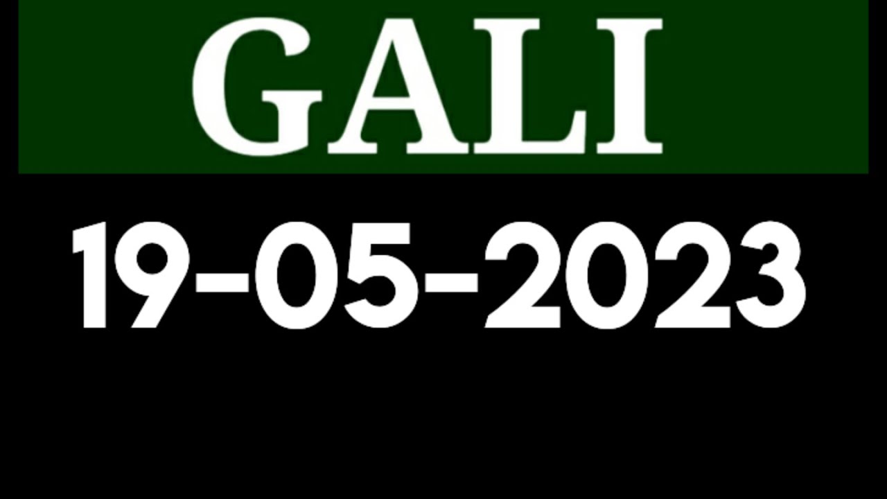 Gali satta number today 19-05-2023 || 19 मई 2023 gali satta number || # ...