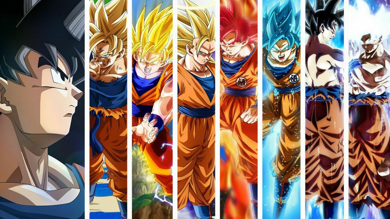 Goku - All Canon Transformations + GT (Sub) - YouTube