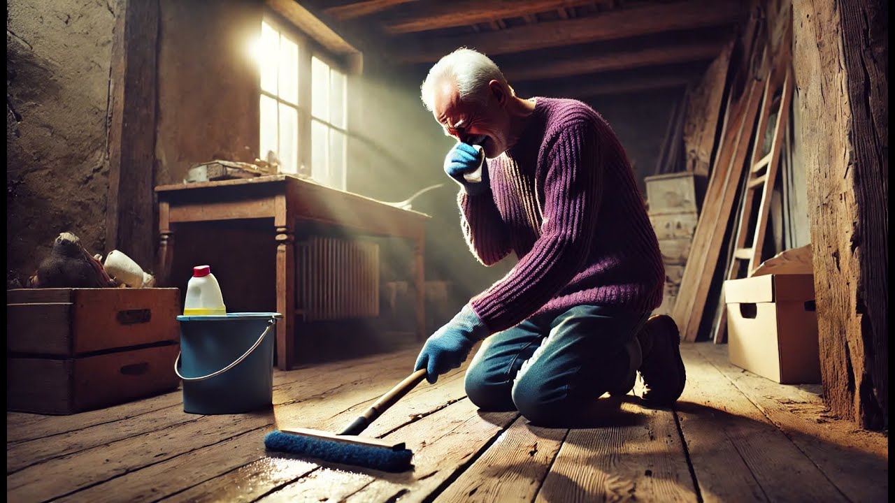 Millionaire Finds His Father Kneeling and Cleaning the Floor at ...