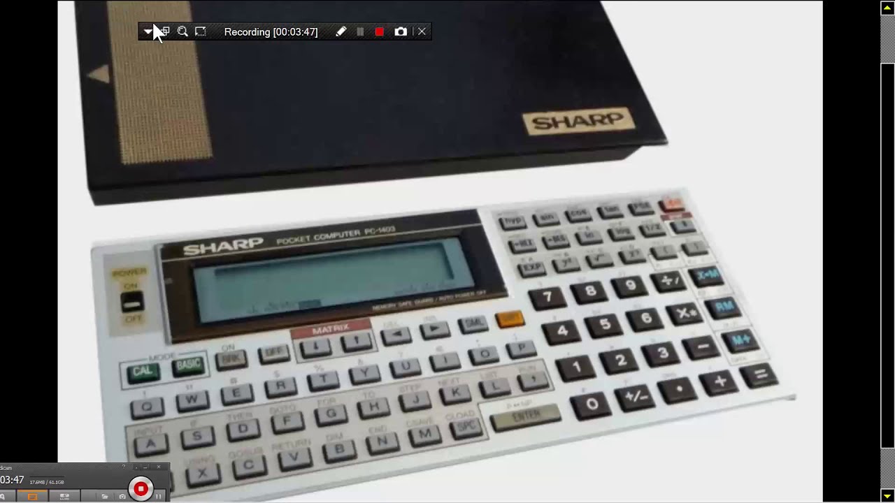 SHARP PC 1403 POCKET PC CALCULATORS SCIENTIFIC COMPUTER POCKEMUL PORTABLE POCK EMUL - YouTube