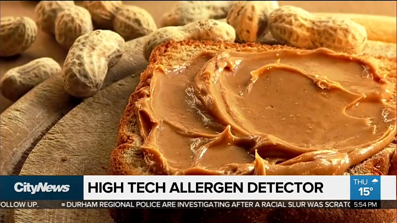 Harvard researchers develop food-allergen detection device - YouTube