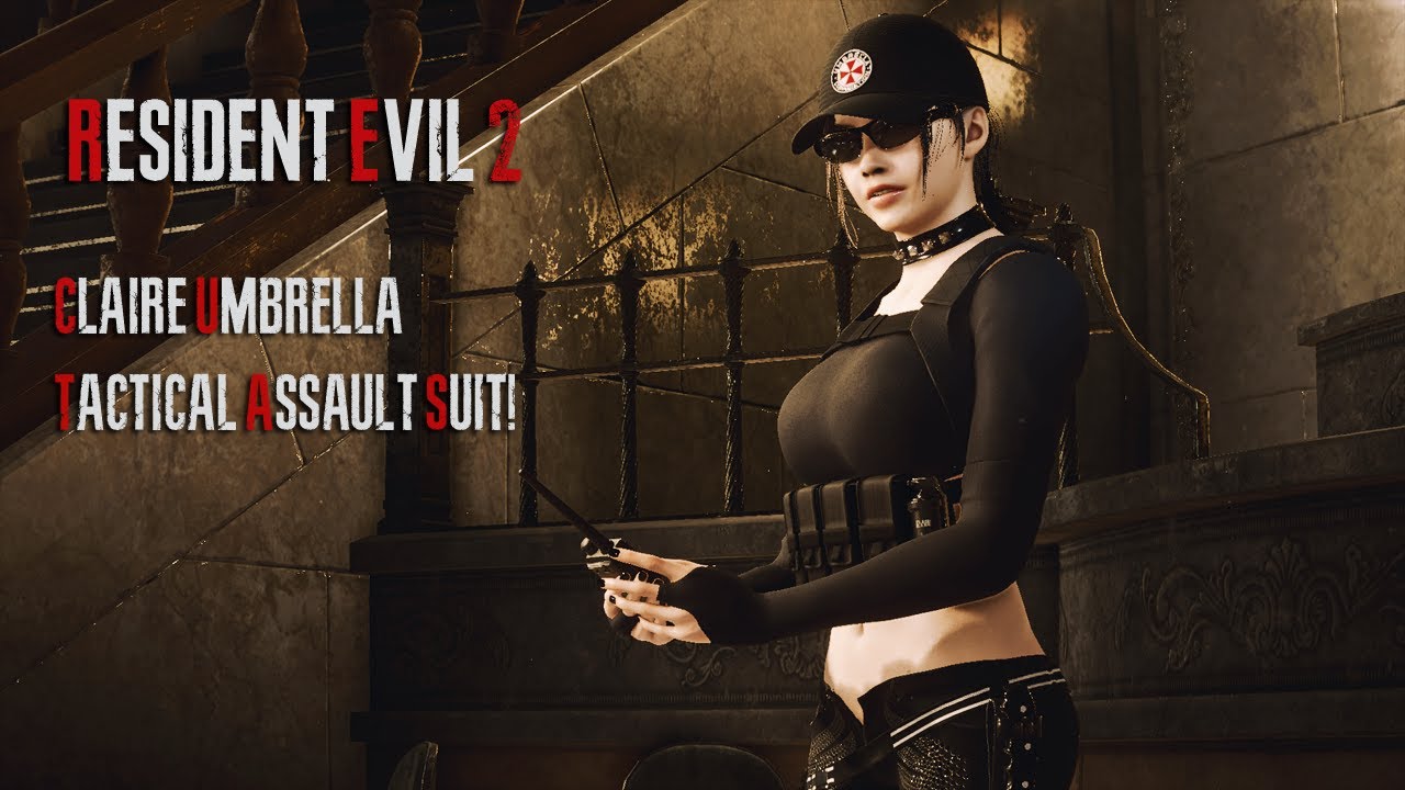 RESIDENT EVIL 2 REMAKE, CLAIRE UMBRELLA TACTICAL ASSAULT SUIT! (RE2R PC ...