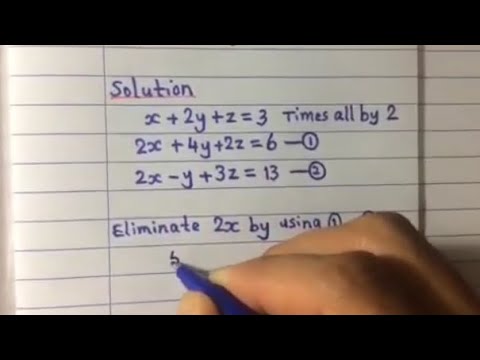 KSSM Add Math Form 4 Solving Linear Equations in 3 Variables # ...