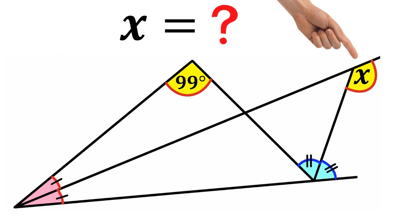 Can you find the value of angle X? | Exterior angle theorem | (Easy ...