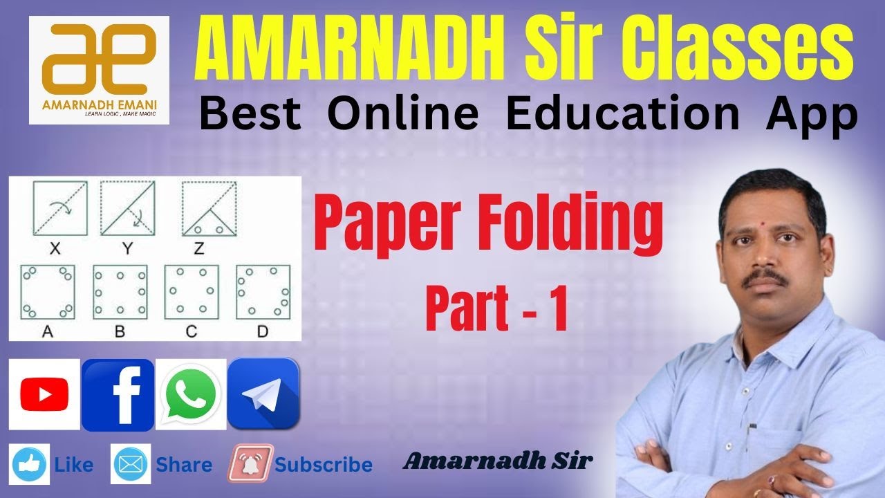 Paper Folding || Bank |SSC |Police | Railways |Groups || AmarNadh Emani ...
