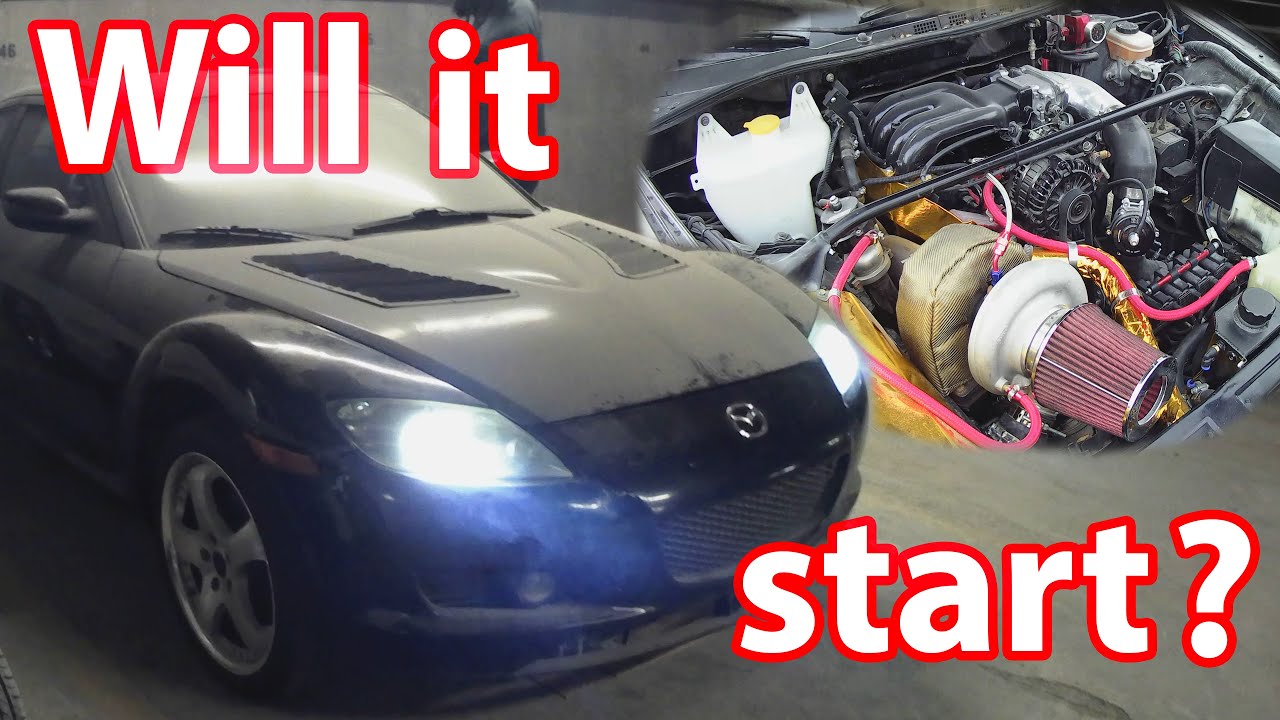 Will it start? - Turbo 13B-REW Mazda RX-8 - First cold start - YouTube
