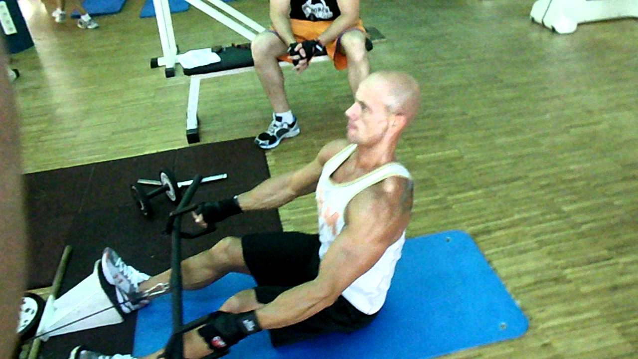 remo con polea baja con agarre (ANCHO) - YouTube