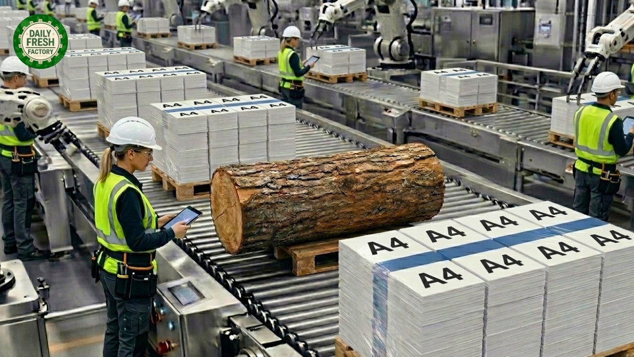 Inside a Modern Paper Factory: From Wood Logs to A4 Paper (Full Process ...