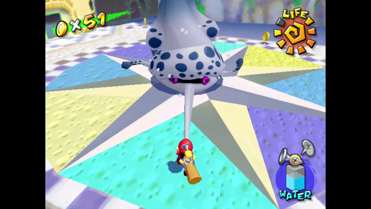 Super Mario Sunshine Mario vs. Gooper Blooper Boss Fight Part 2 ...