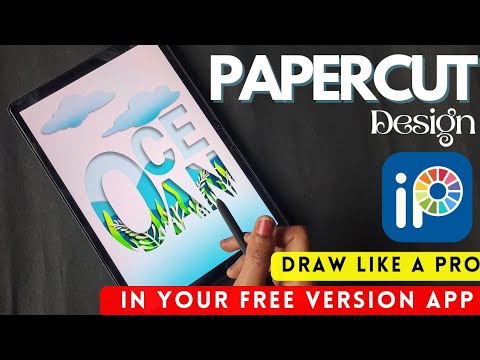How to make Quick PaperCut Design Art, Beginners IBIS PAINT X tutorial ...