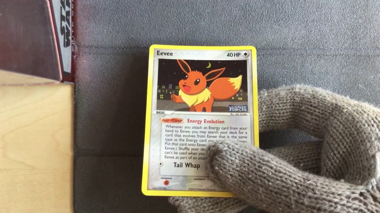 Eevee 55/115 Reverse Holo - Pokemon Ex Unseen Forces - YouTube