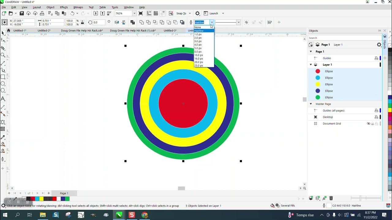 Corel Draw Tips & Tricks The Power of the Objects or Object Manager - YouTube