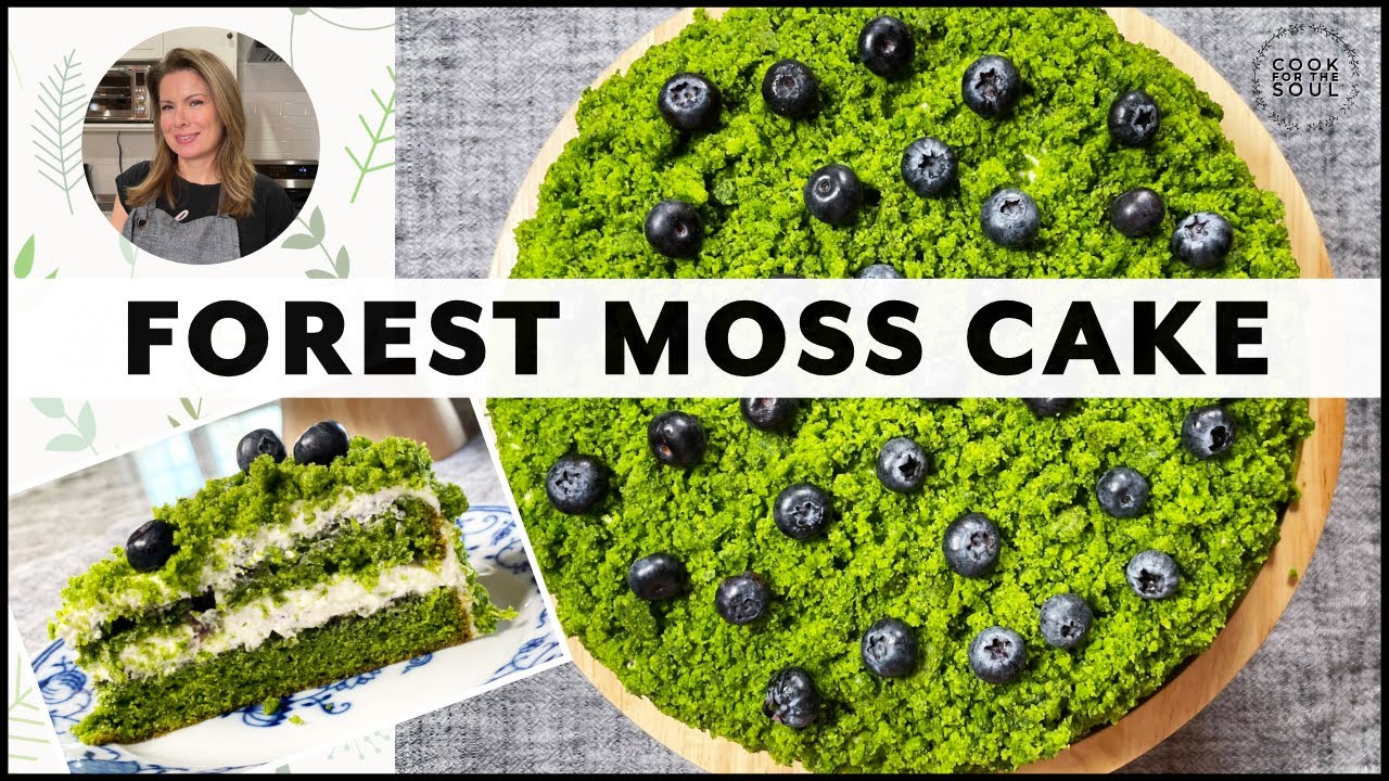 BEAUTIFUL Naturally Colored Forest Moss Cake Recipe - YouTube