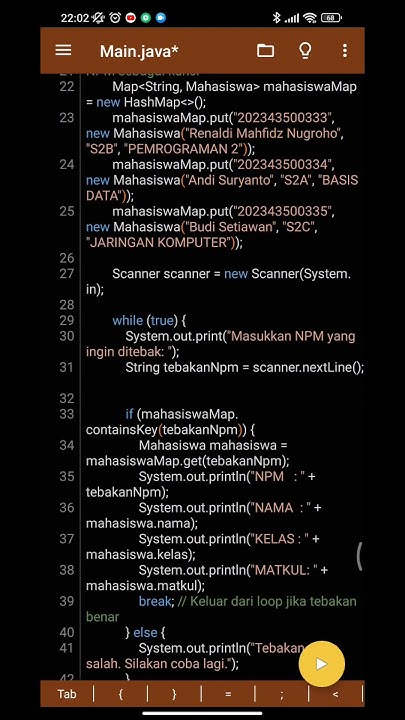 Tugas Pemprograman 2 Membuat Looping Dengan Menggunakan Java - YouTube