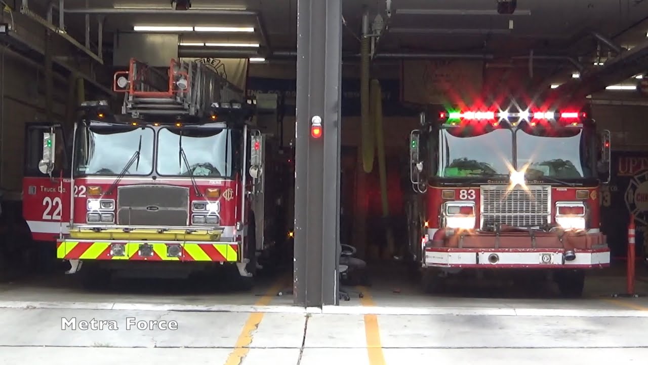 Chicago Fire Dept Engine 83 & Truck 22 Responding - YouTube