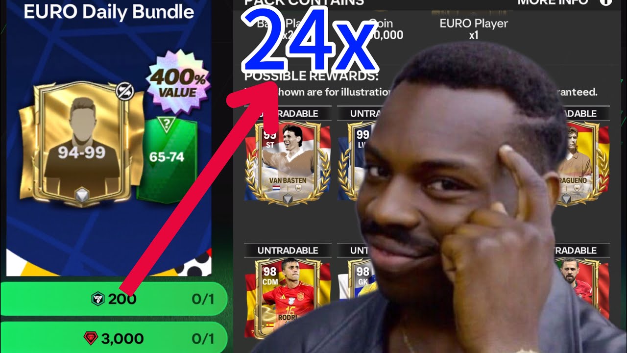 This pack is awesome 🤩 | 24x euro daily bundle packs #fcmobile - YouTube