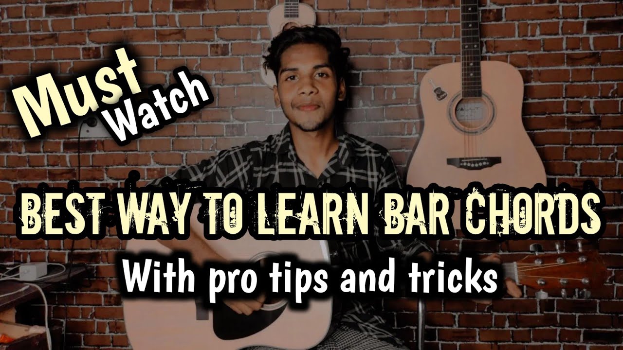how to play bar chords | learn these 3 shapes and play almost 90% songs ...