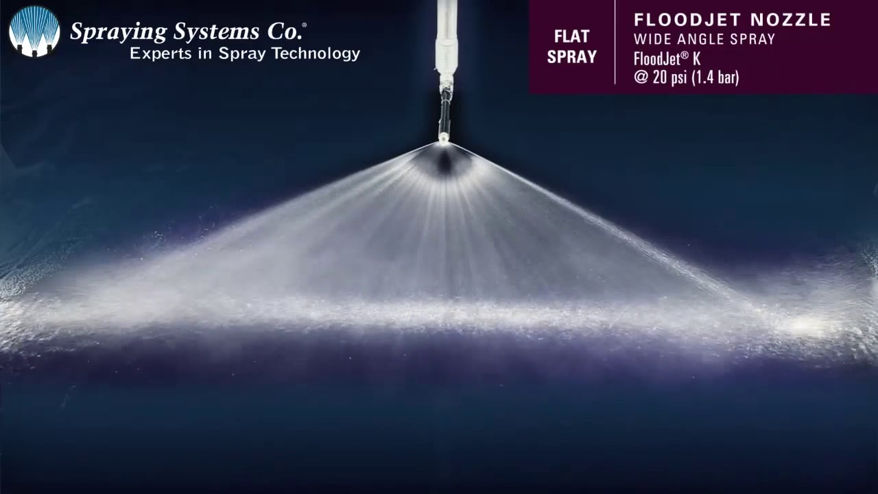 FloodJet® K Wide Angle Spray Pattern Demonstration by Spraying Systems ...