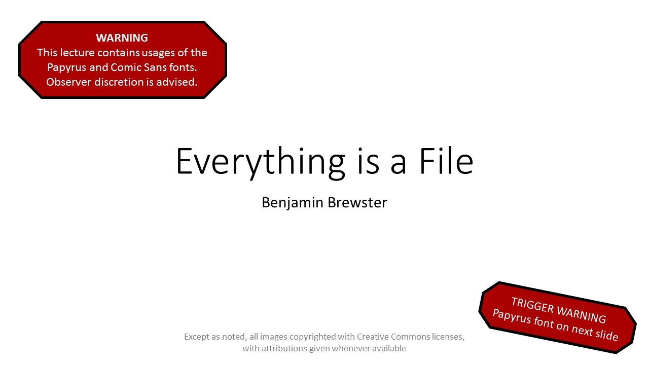1.6 Everything is a File - YouTube