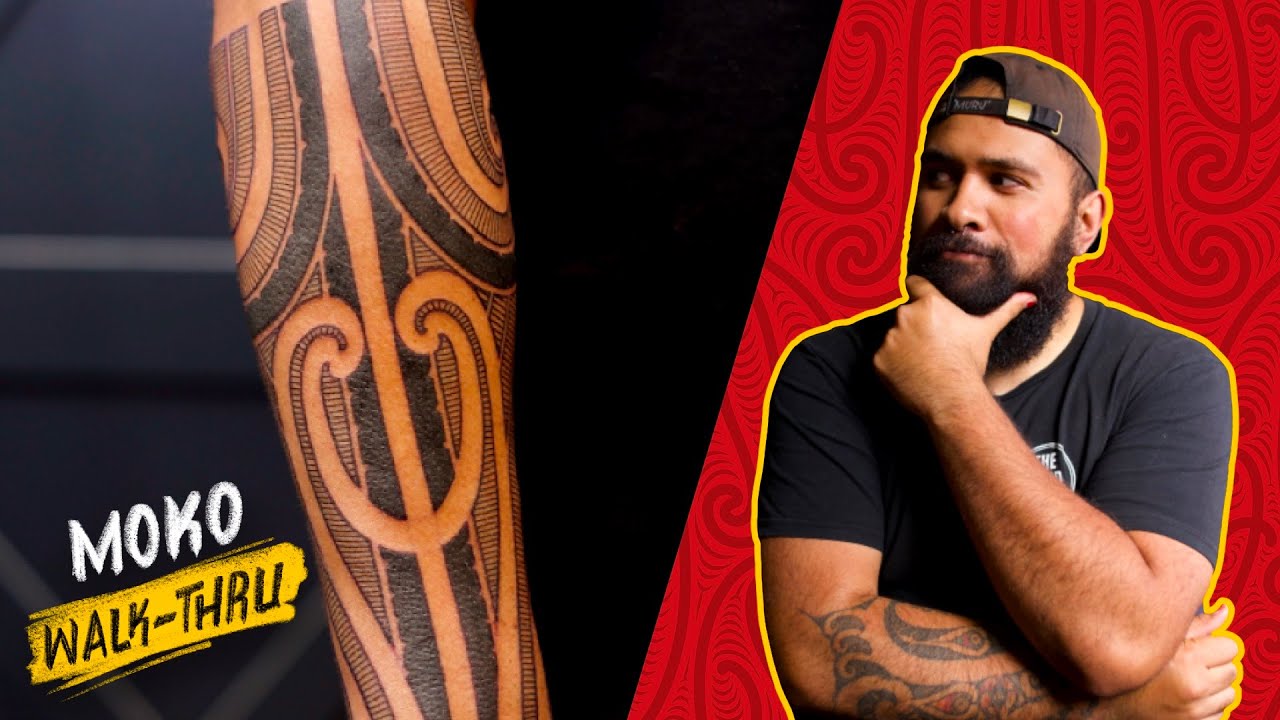 Tough looking forearm moko (maori tattoo) - YouTube