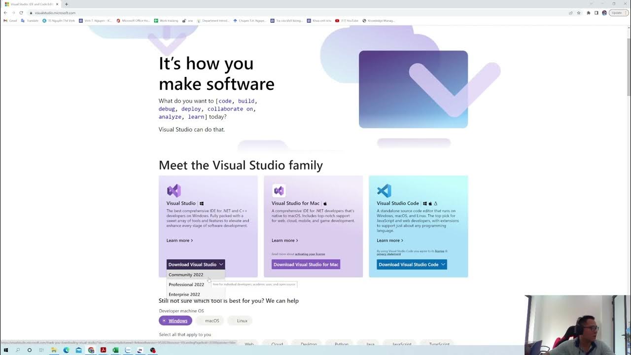 Cài đặt Visual Studio IDE - YouTube