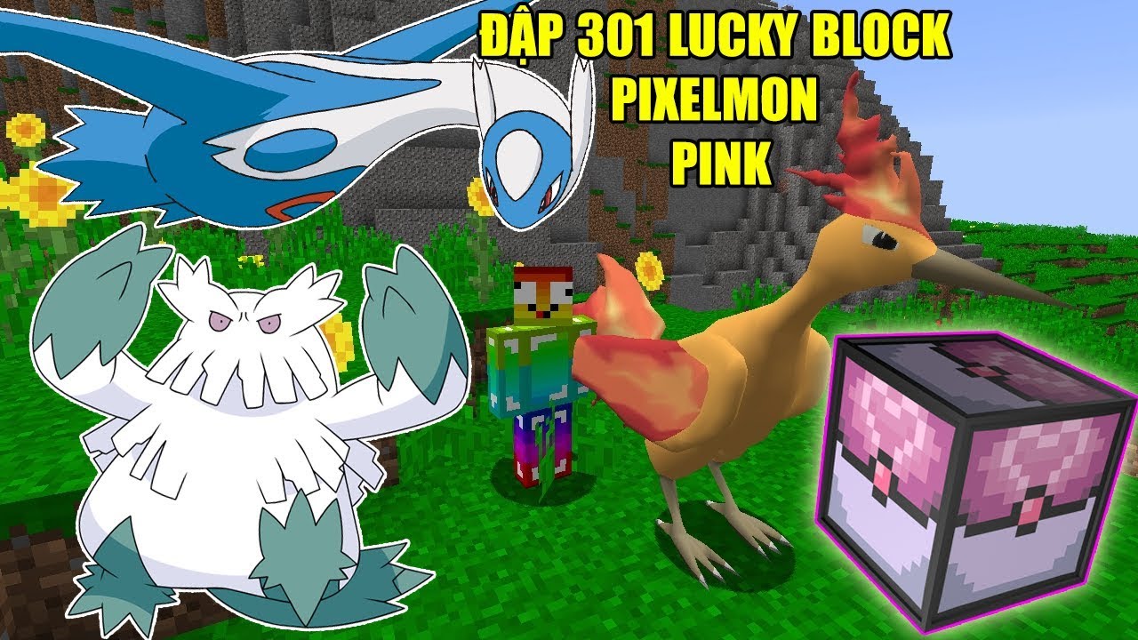 THỬ THÁCH ĐẬP 301 LUCKY BLOCK PIXELMON PINK MAX MAY MẮN ** POKEMON VIP ...