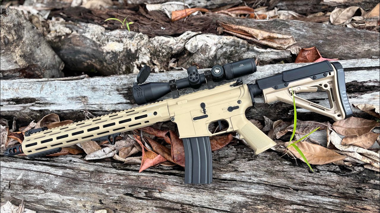 Range Test Airsoft 67m DMR SR16 AEG Konversi Termurah Spring upgrade M4 ...