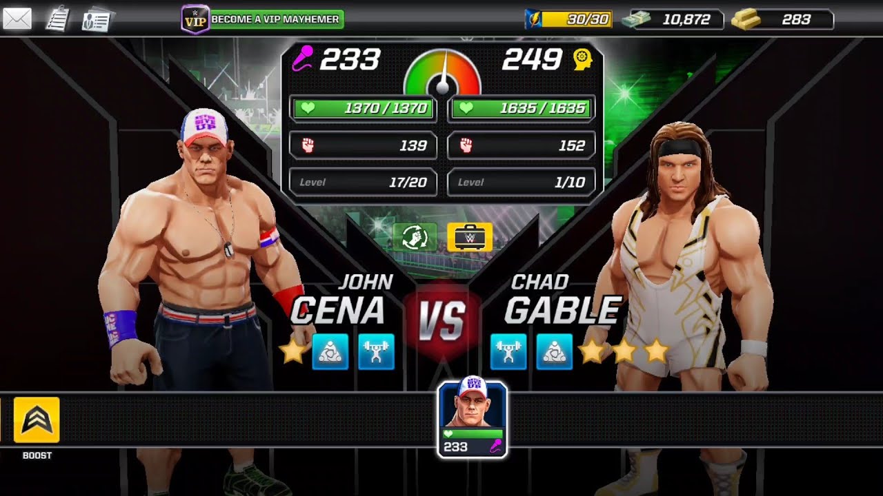 WWE Mayhem Game | Match -1 | Johncena vs Chad Gable | WWE game in ...