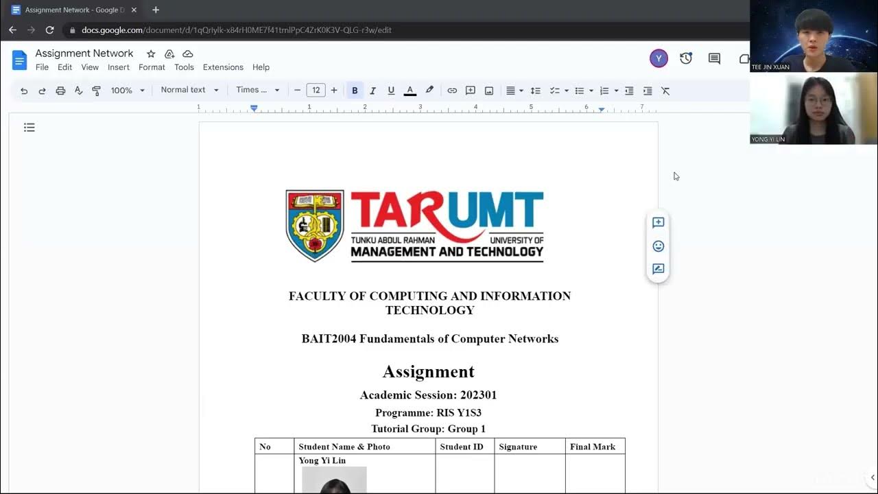 BAIT2004 Fundamentals of Computer Networks - Assignment Presentation ...