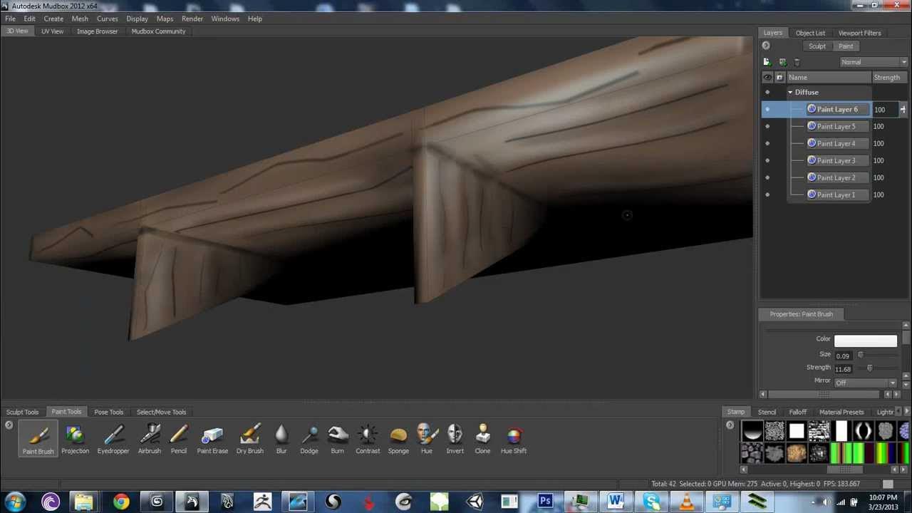 Stylized Texturing Wood in Mudbox - YouTube