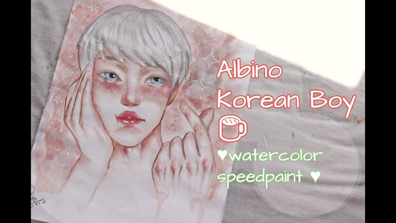 (Mini Tutorial) Watercolor Speedpaint- 🍓albino korean boy (Ale Moe♥ ...