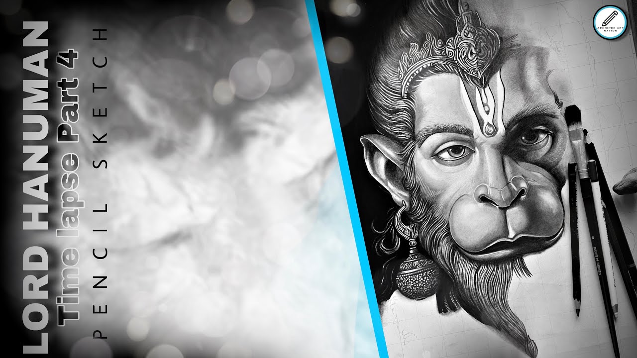 How to draw Hanuman | part-4 | Time lapse | Abhishek Art Nation - YouTube
