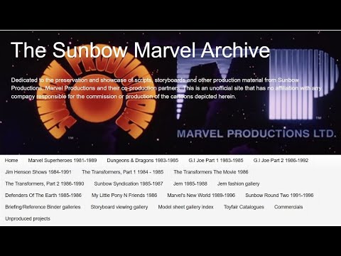 Introducing the Sunbow Marvel Archive - YouTube