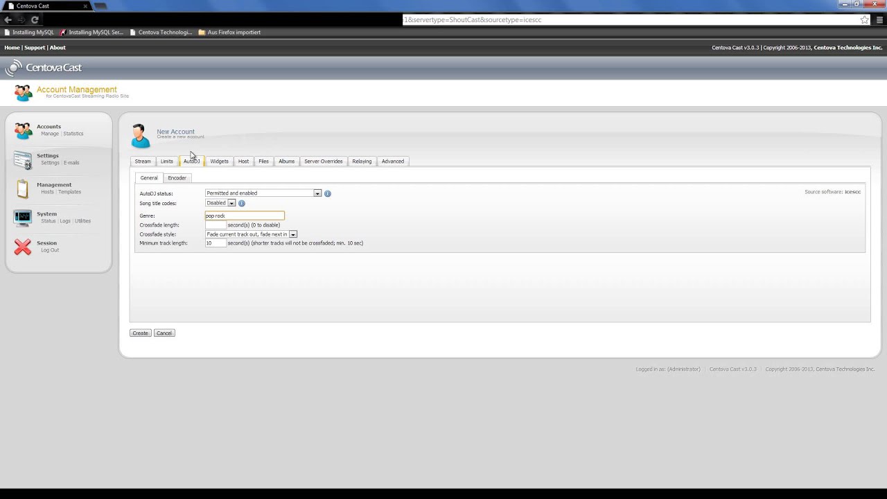 How To Install Centova Cast V3 and Mysql. Infos zur Installation für ...