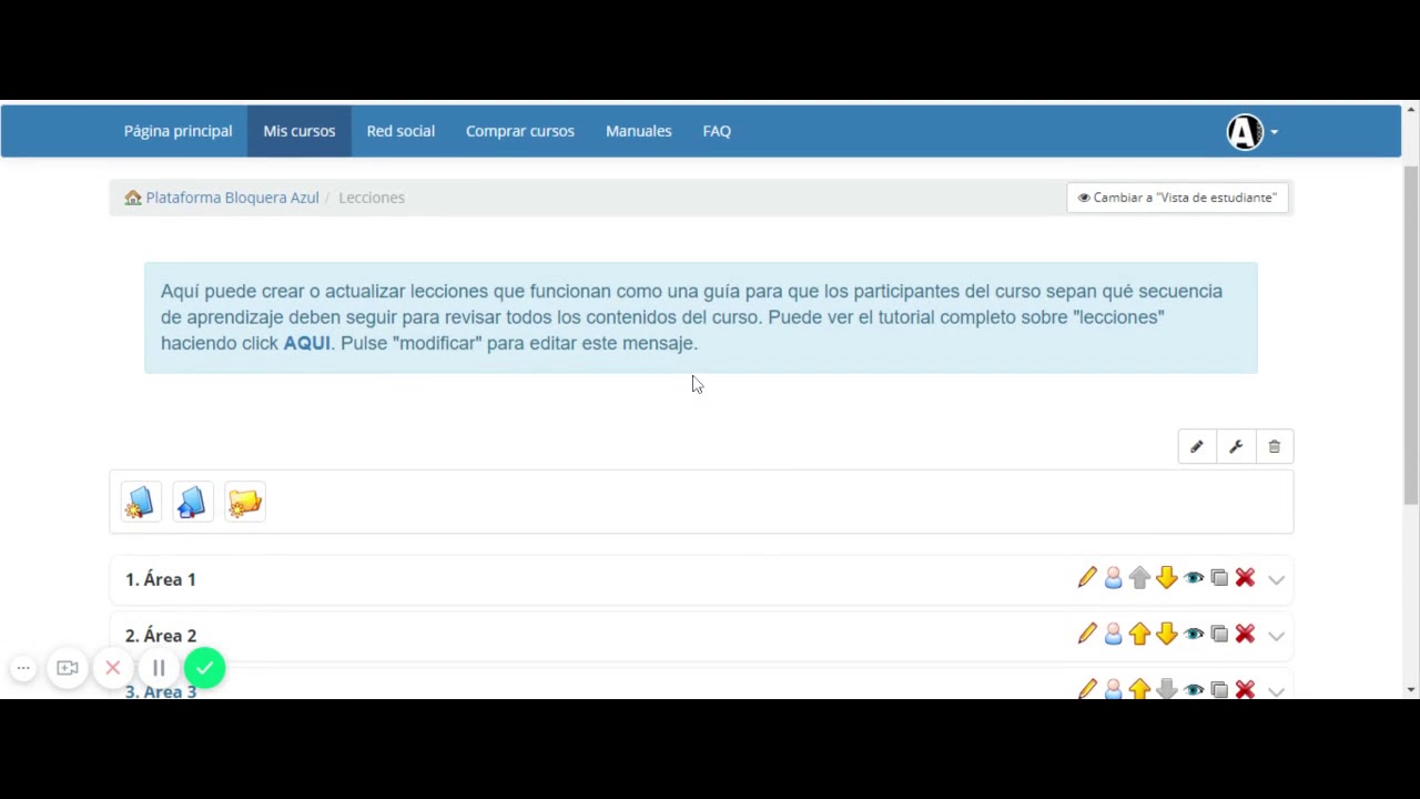 Crear o modificar lecciones en aula virtual creada con Chamilo - YouTube