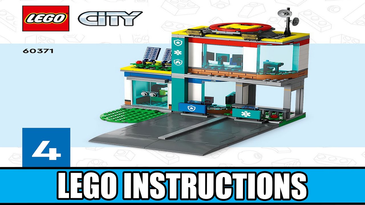 LEGO Instructions | City | 60371 | Emergency Vehicles HQ (Book 4) - YouTube