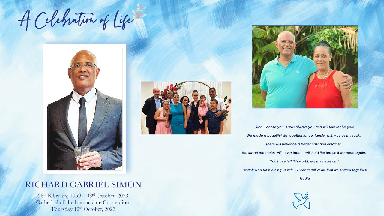 A Celebration Of Life Of Richard, Gabriel Simon - YouTube