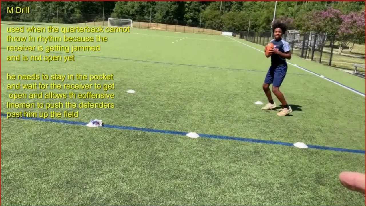 Quarterback Pocket Footwork: M Drill when WR is not open and staying in ...