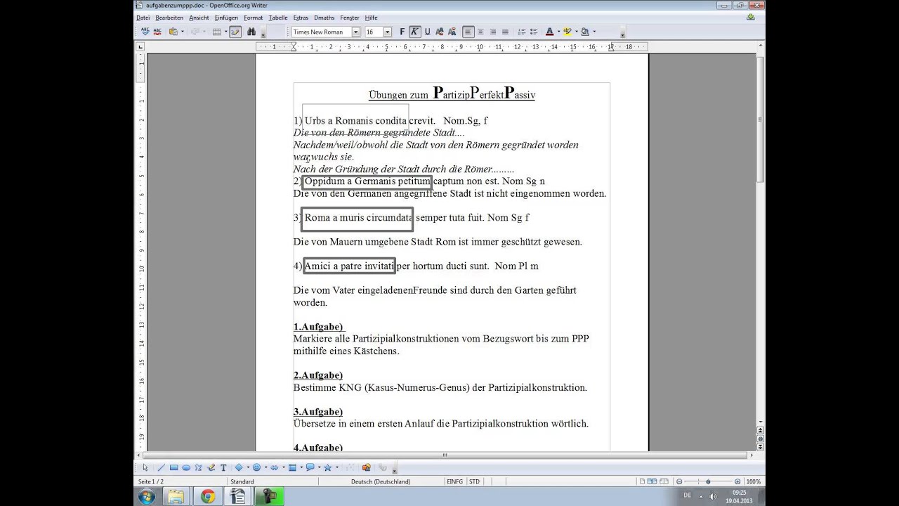 Tutorial Latein Nachhilfe 81 Lösungen zu den Übungen zum PPP - YouTube