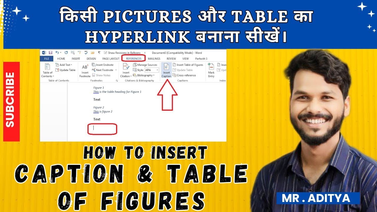 How to insert caption | How to insert table of figures | Insert Caption ...