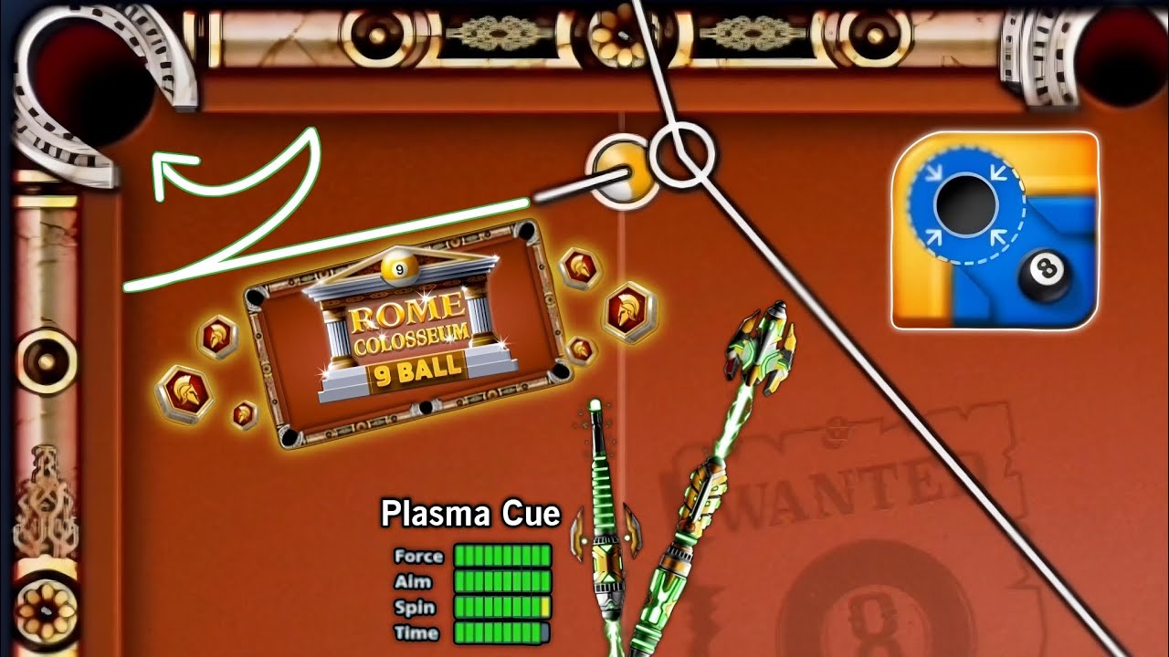 8 BALL POOL NEW ROME COLOSSEUM 9 BALL 80M TABLE!! *with* SMALL POCKETS ...