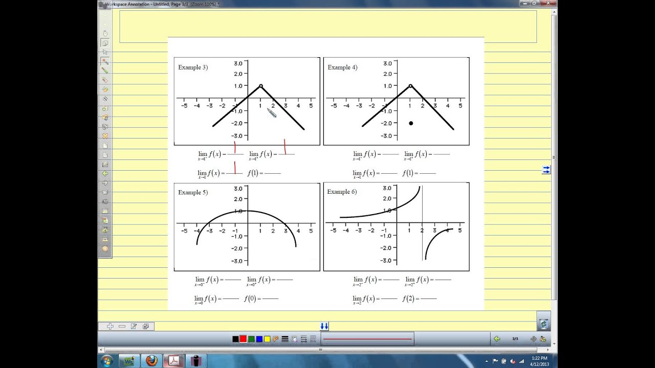 Pre Calc 2013 Limits - Graphical - YouTube