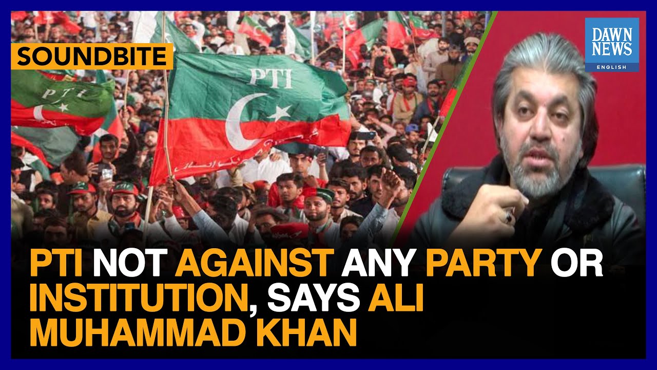 PTI Not Against Any Party Or Institution, Says Ali Muhammad Khan | Dawn ...