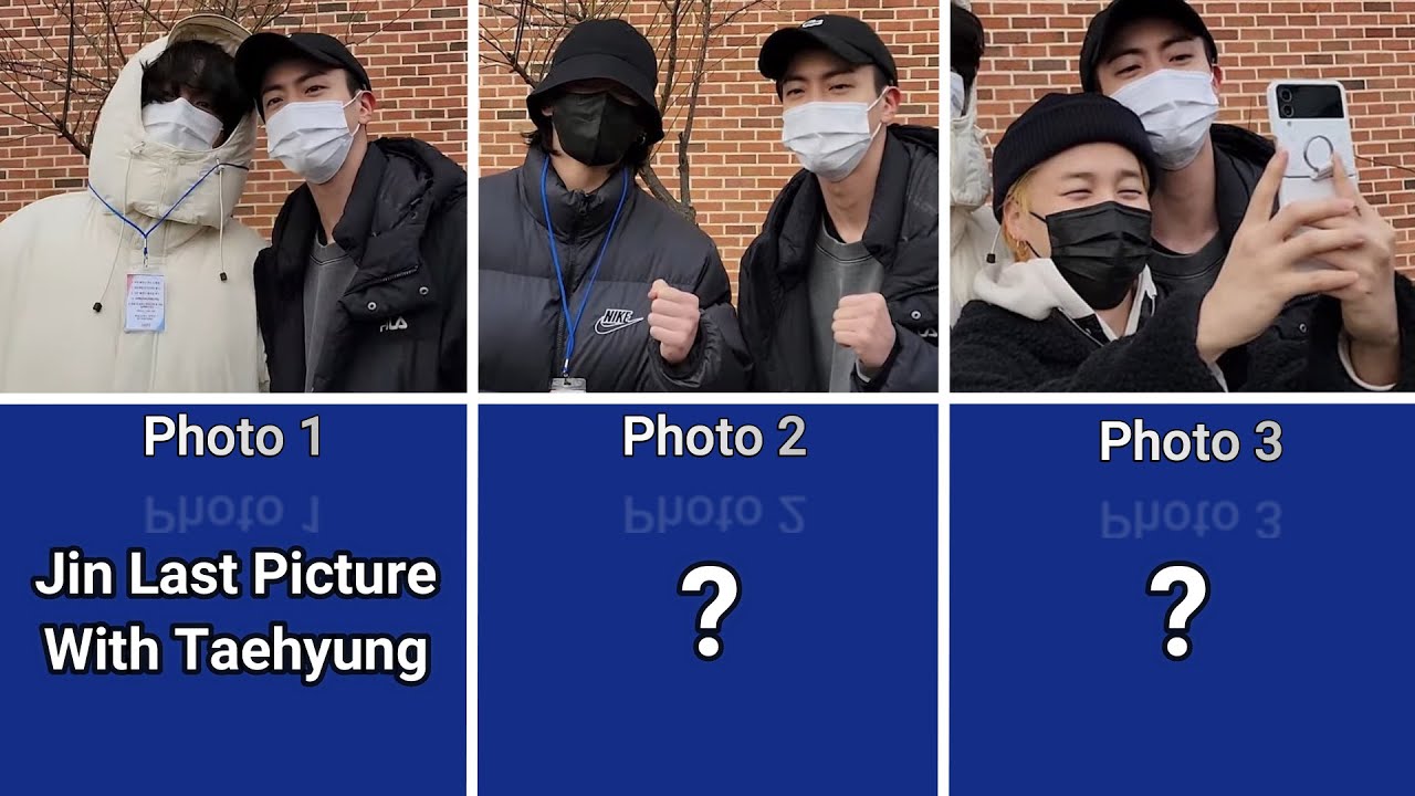 BTS Jin's Final Photo With Each BTS Member Before Military Service! 😭😭 ...