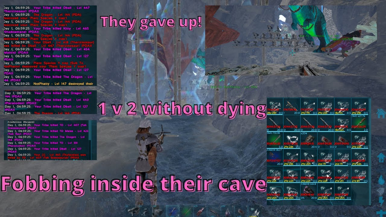 Ark Wiping Ice Cave - Unofficial Small tribes - Lunacy 25x - YouTube