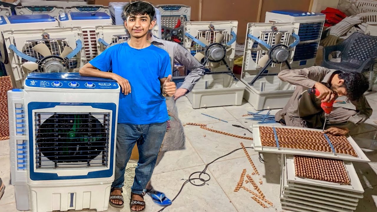 How to Manufacturing AIR Cooler in Factory Process | ICE Box Room Air ...